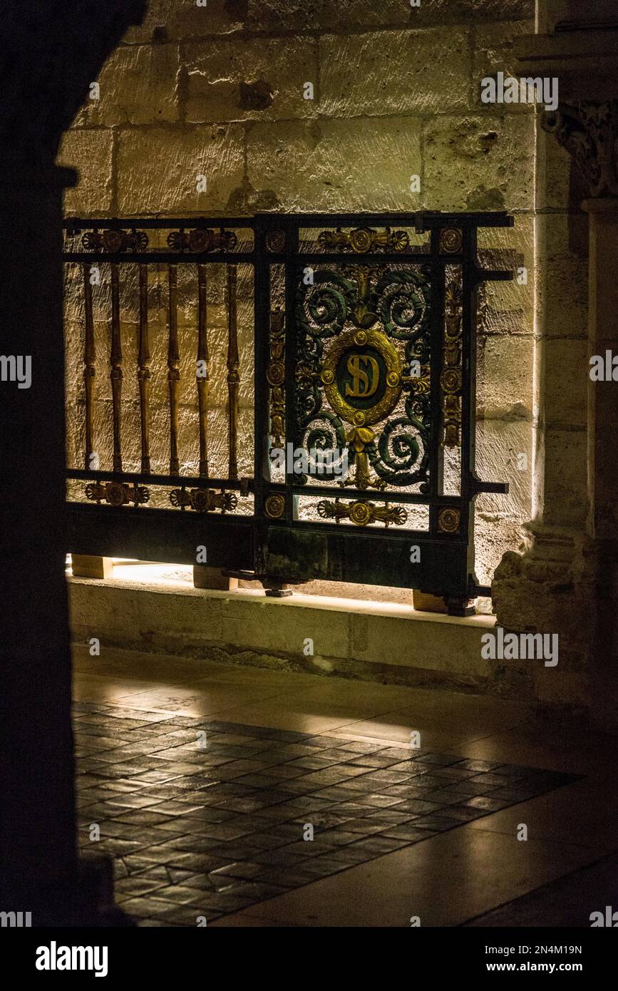 The crypt from 12th century in the, Basilica of Saint-Denis, Paris ...