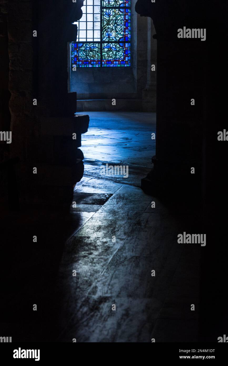The crypt from 12th century in the, Basilica of Saint-Denis, Paris ...