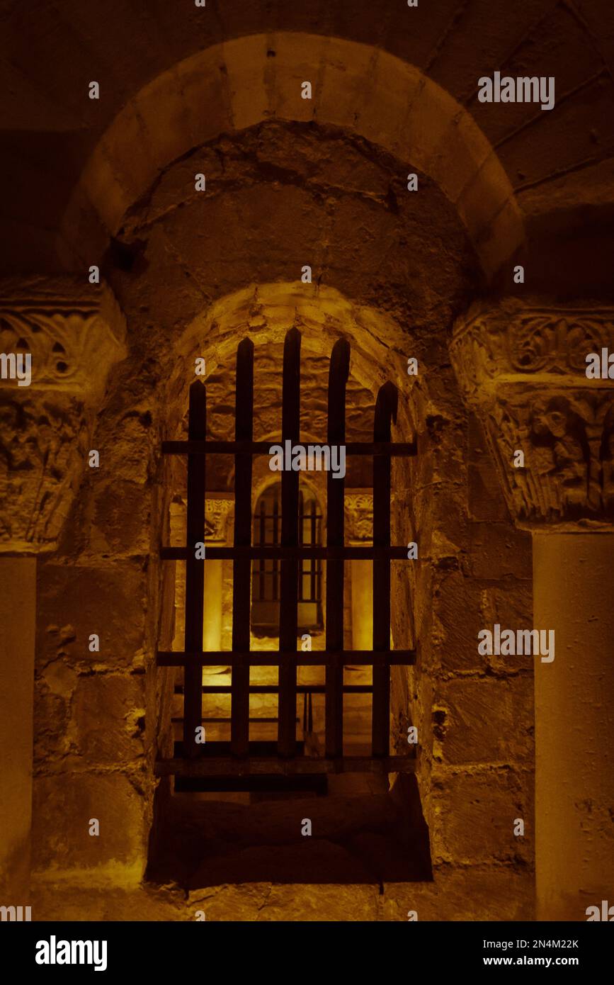 The crypt from 12th century in the, Basilica of Saint-Denis, Paris ...