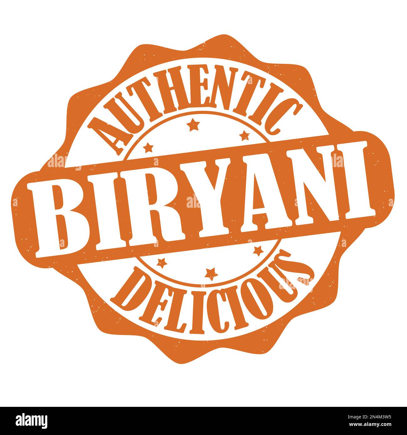 Biryani label or stamp on white background, vector illustration Stock ...