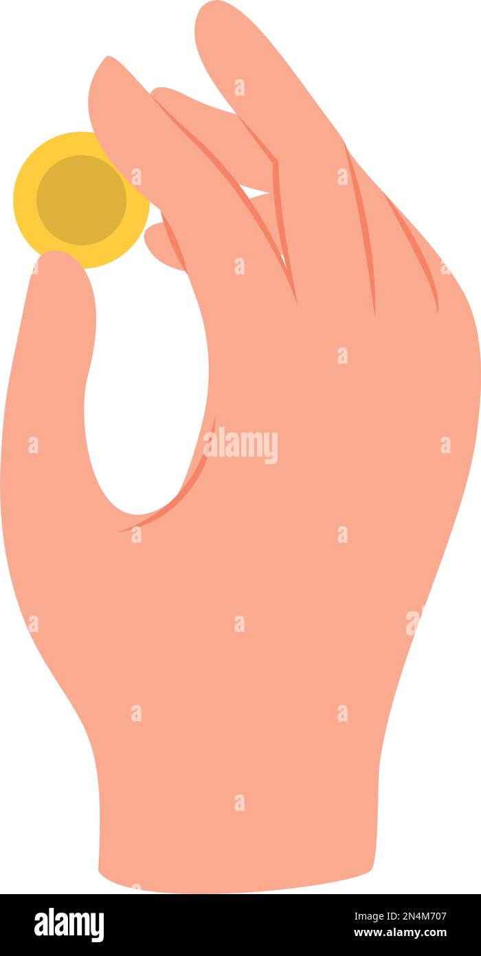 hand human with coin Stock Vector Image & Art - Alamy