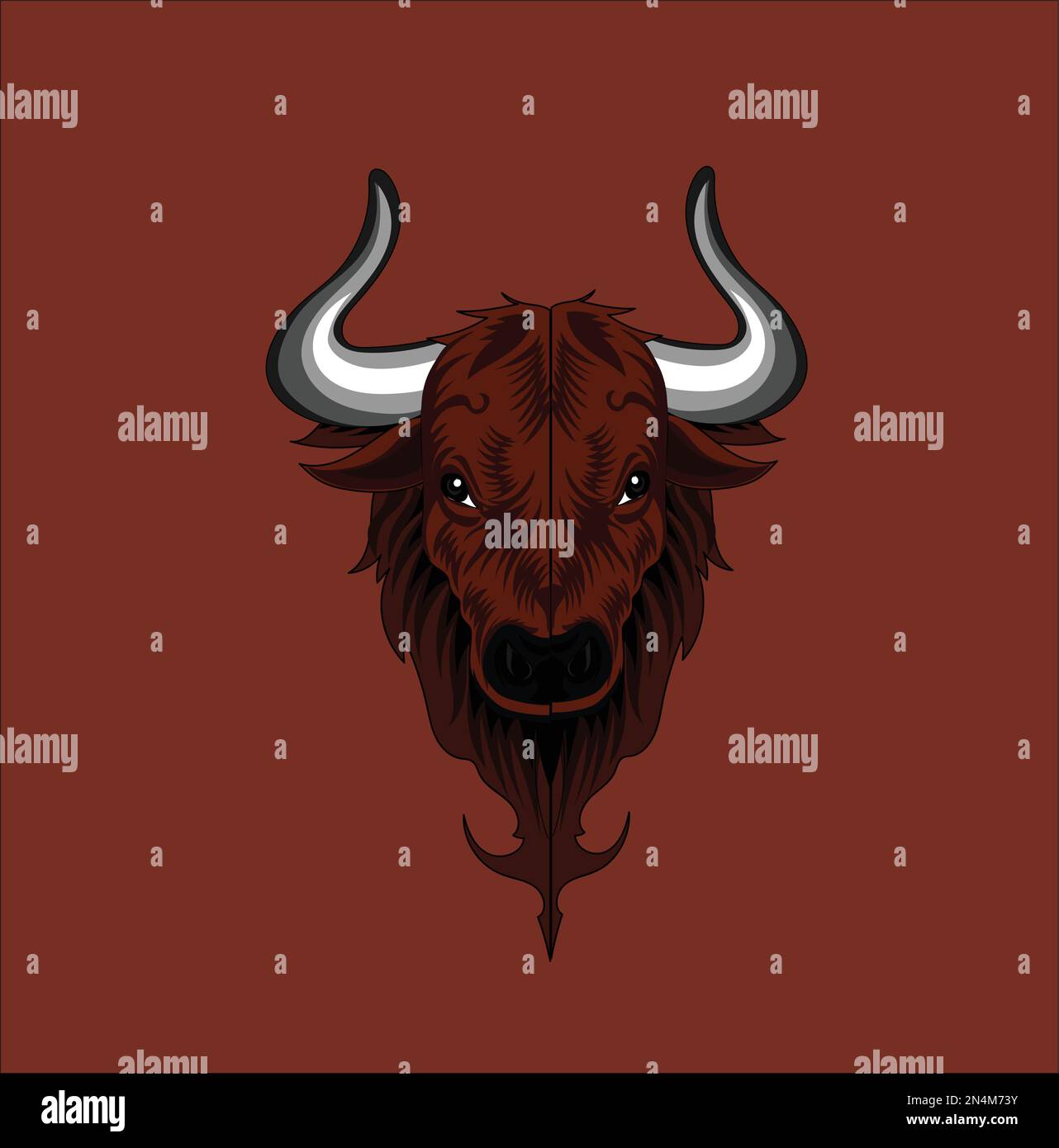 buffalo mascot sports vector illustration Stock Vector Image & Art - Alamy