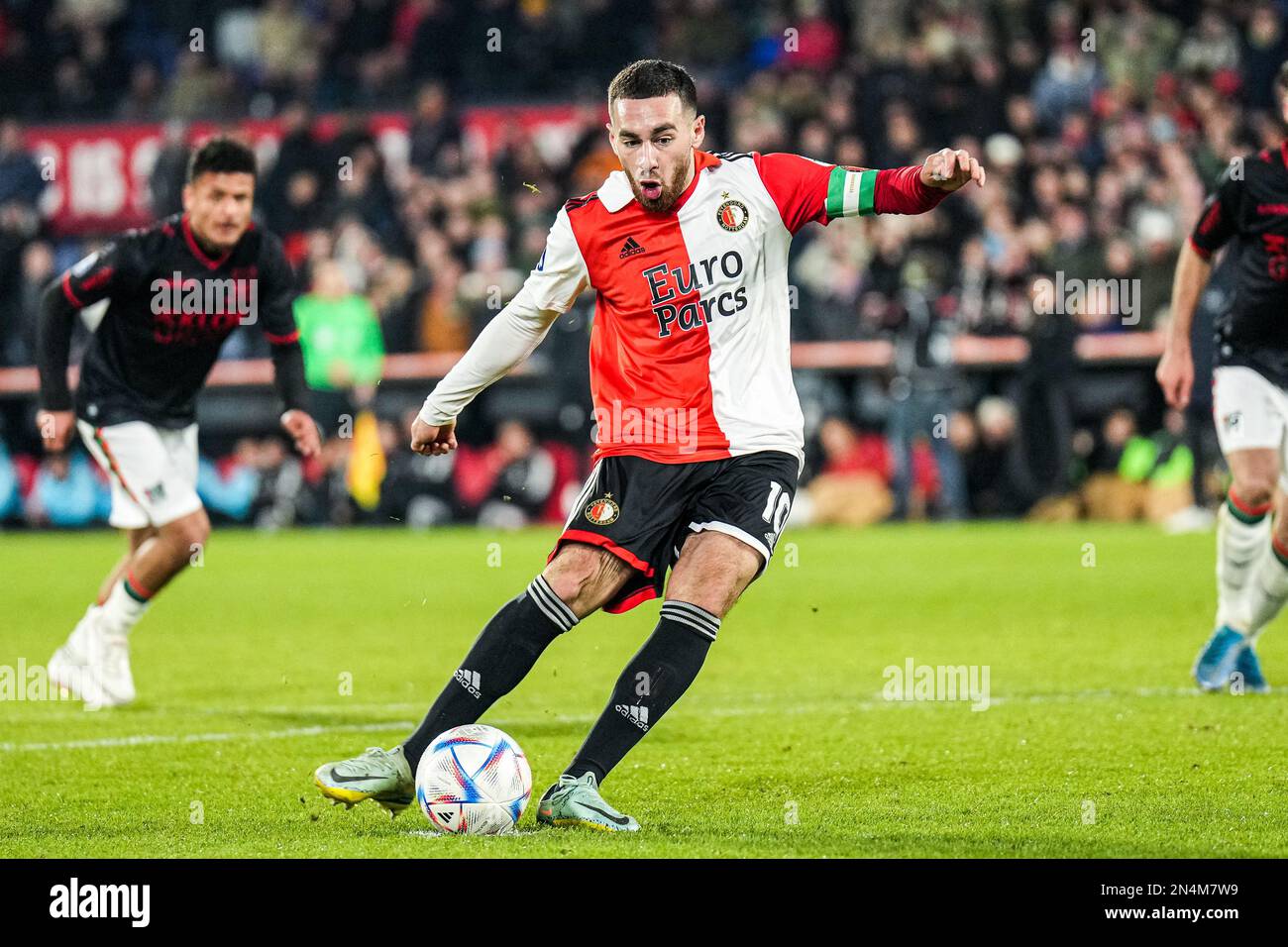 Rotterdam - Orkun Kokcu of Feyenoord scores the 1-2 during the match between Feyenoord v NEC ...