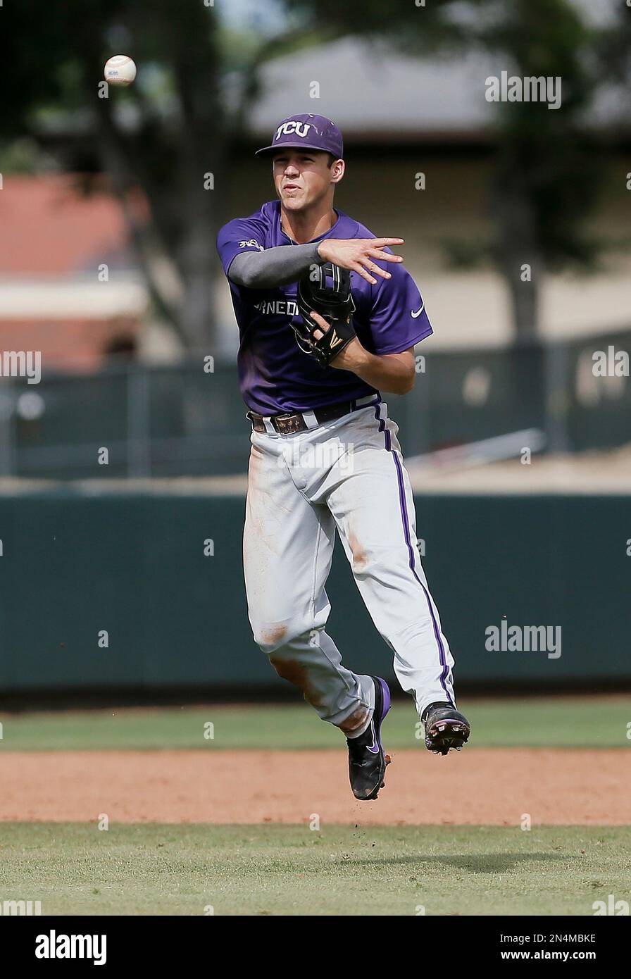 TCU's Derek Odell during an NCAA college baseball tournament super ...