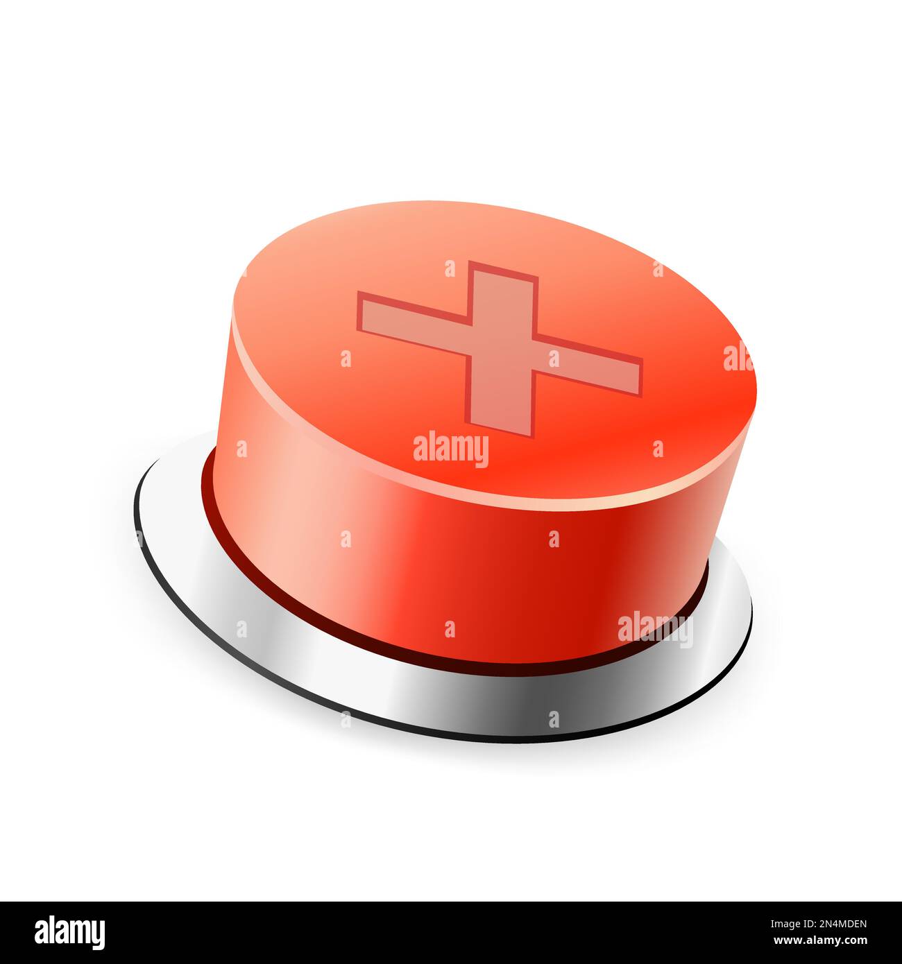 red declined button on white background Stock Vector Image & Art - Alamy