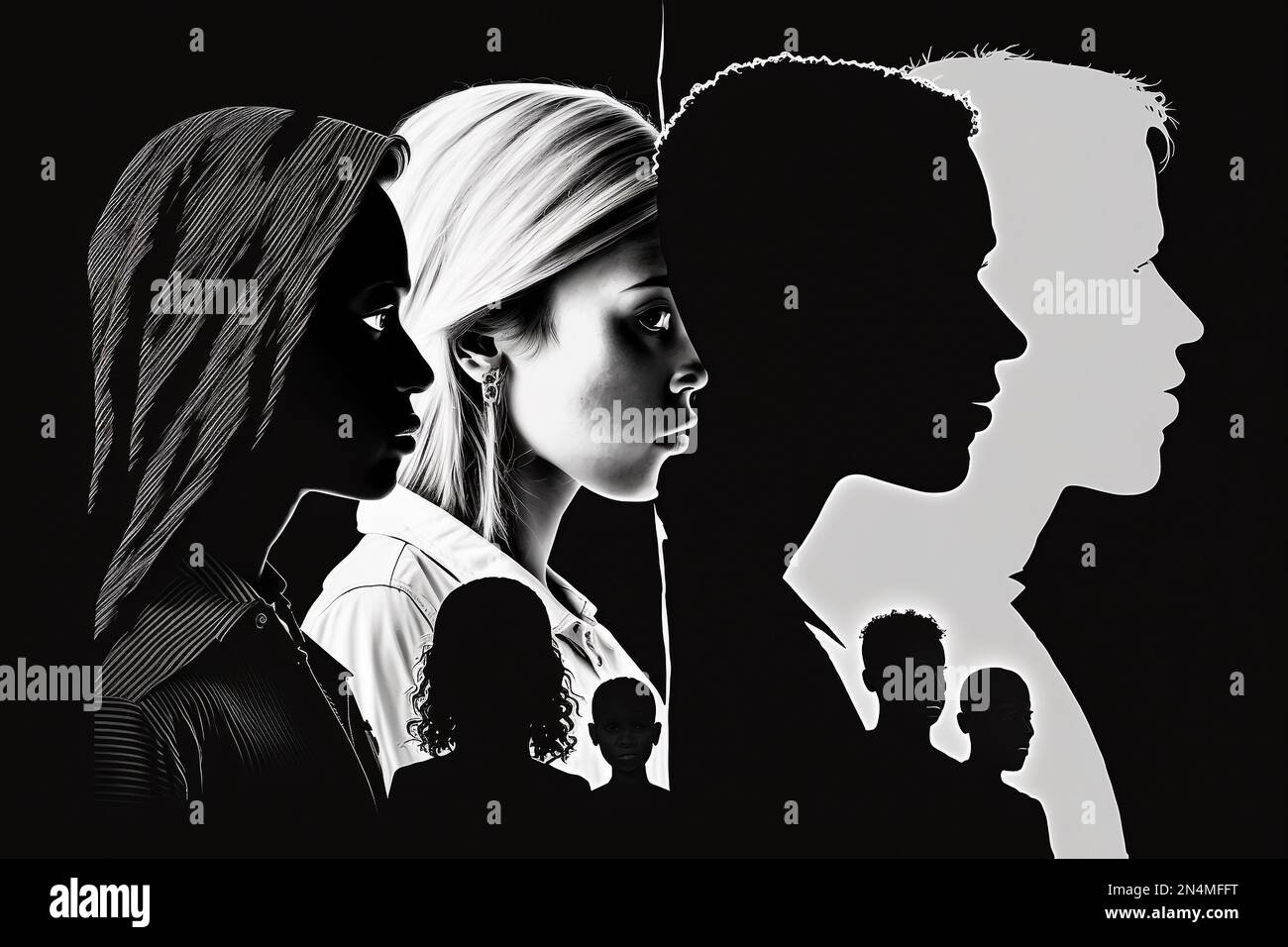 Discrimination. Fight Racism black lives matter for protest, rally, or ...