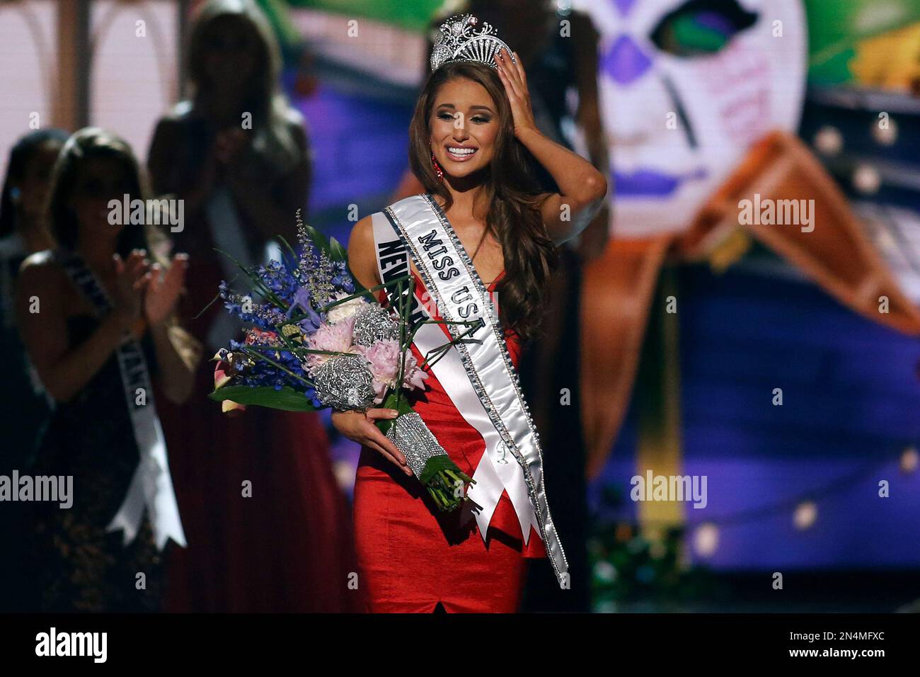 Miss Nevada USA Nia Sanchez is crowned Miss USA during the Miss USA ...