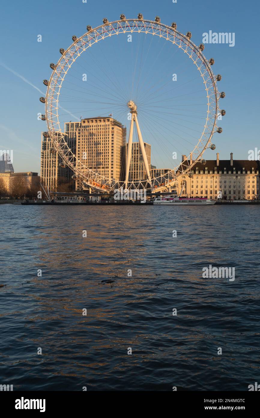The London Eye, or the Millennium Wheel, is a cantilevered observation ...