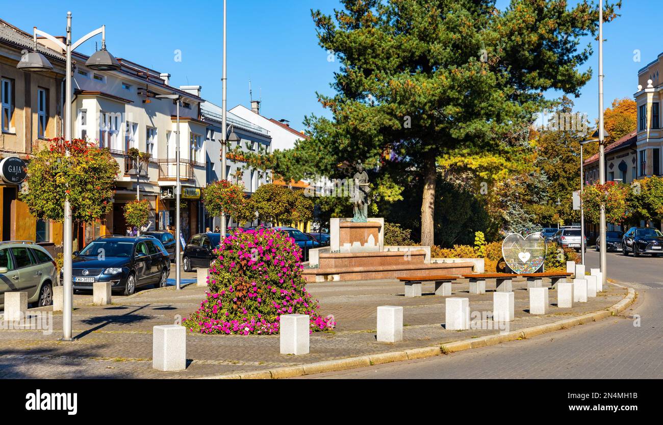 Andrychow, Poland - October 10, 2022: Rynek Market Square with St ...