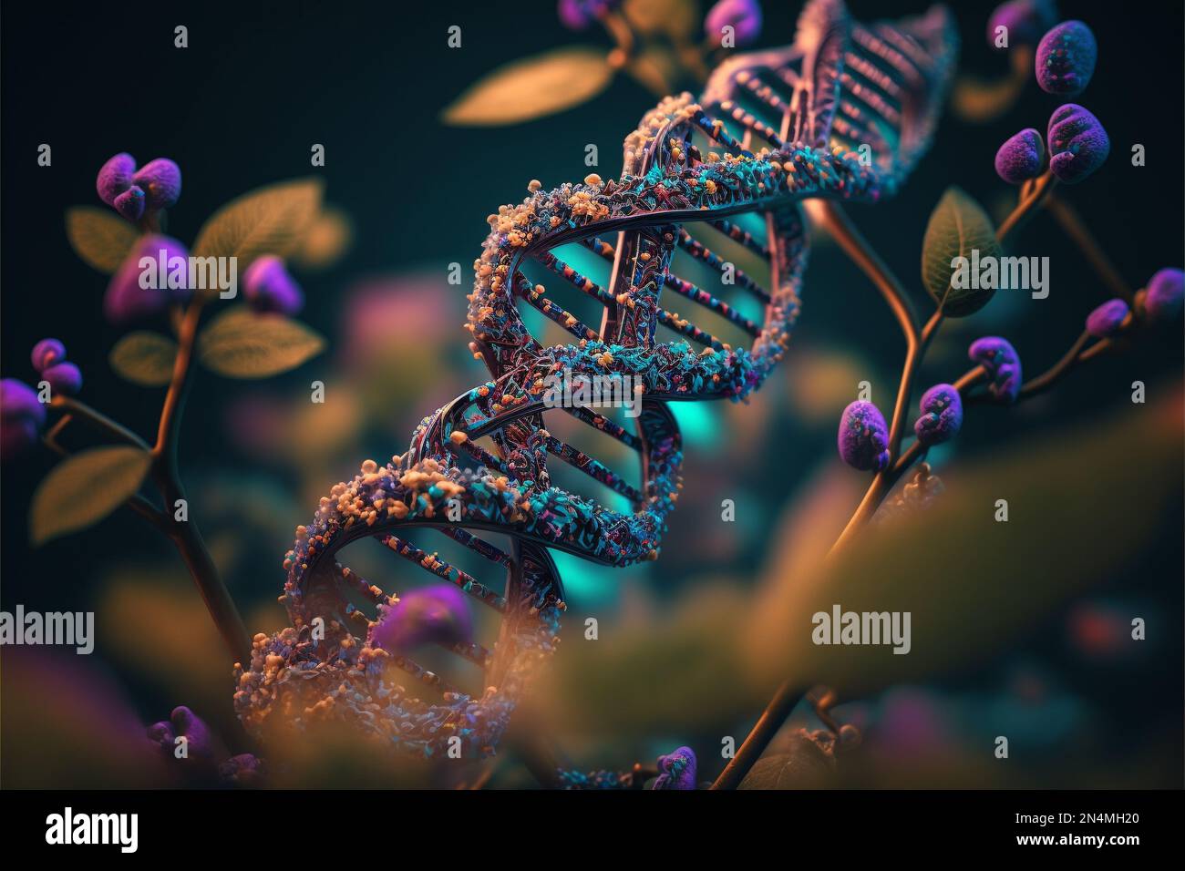 DNA Futuristic digital background, Abstract background for Science and ...