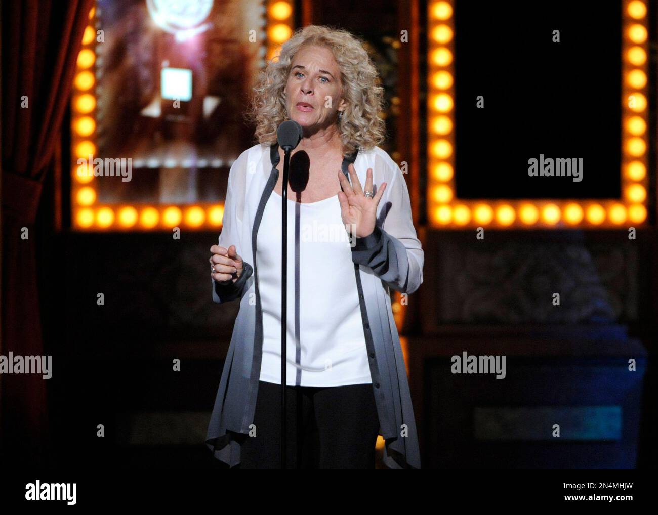 Carole King onstage onstage at the 68th annual Tony Awards at Radio ...