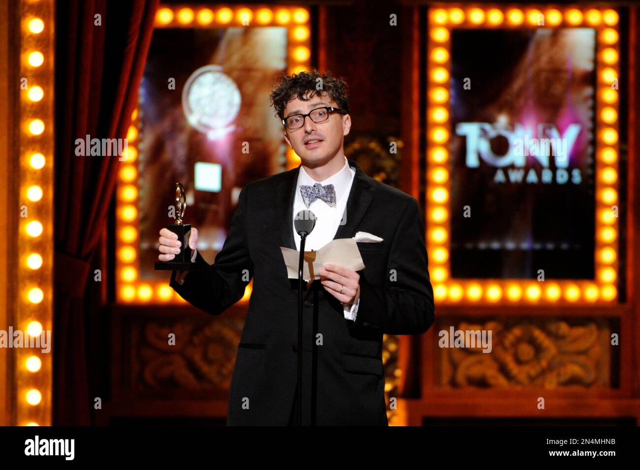 Beowulf Boritt accepts the award for best scenic design of a play for ...