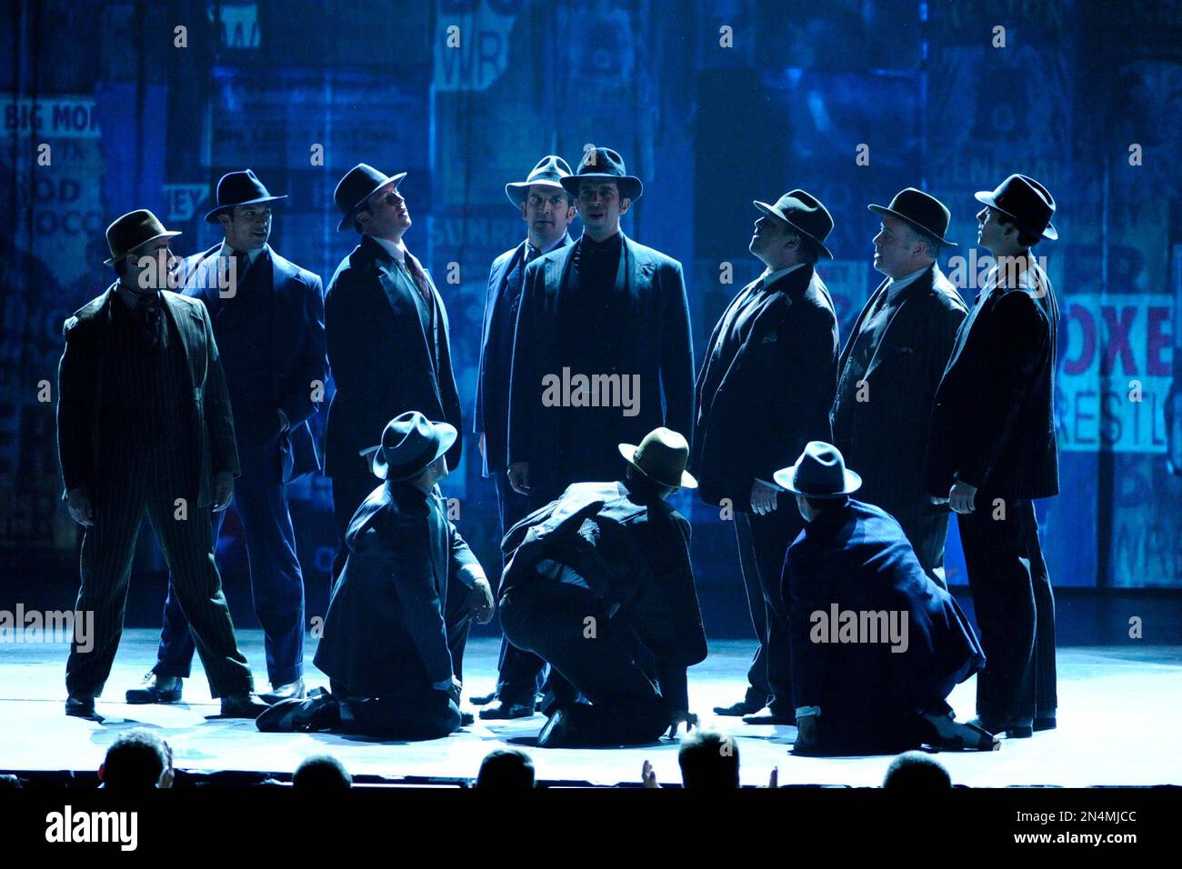 The cast of 'Bullets Over Broadway' performs on stage at the 68th ...