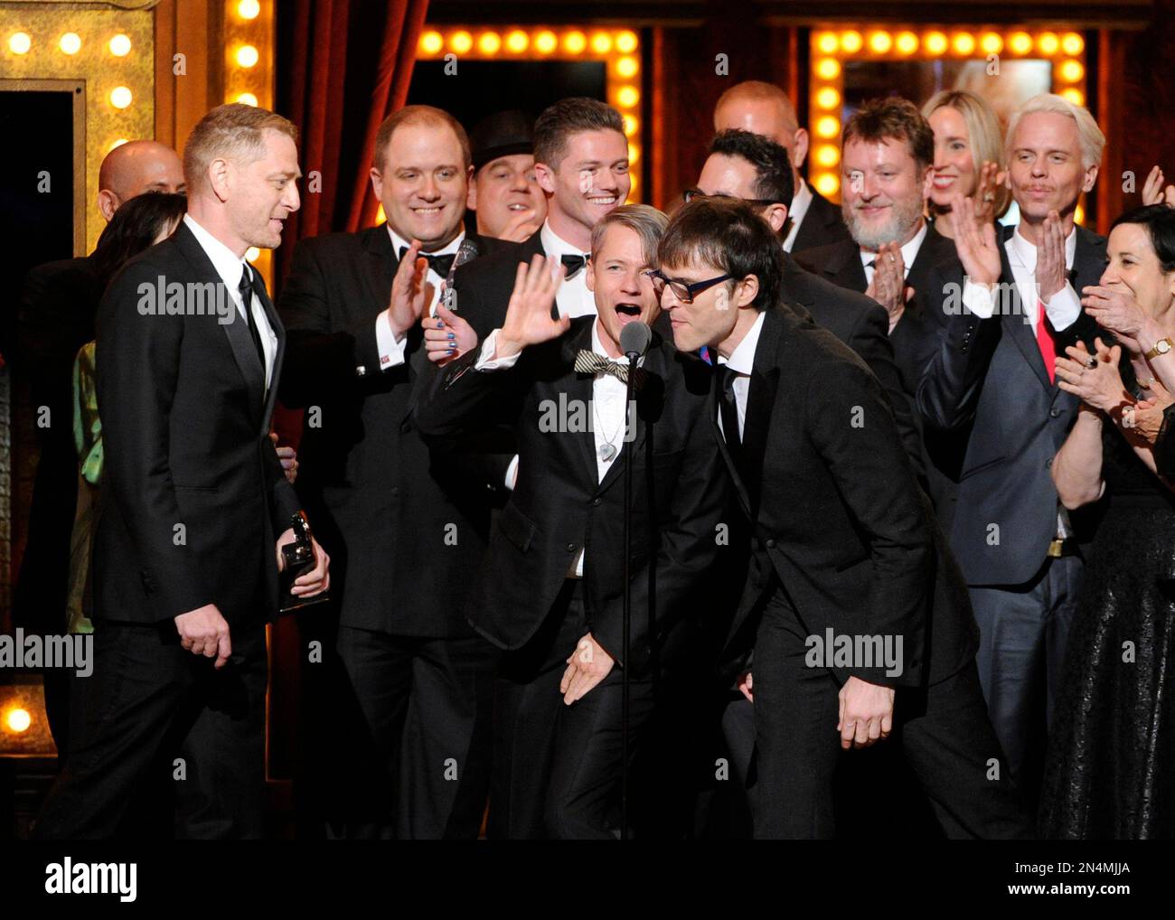 David Binder accepts the award for Best Revival of a Musical with the ...
