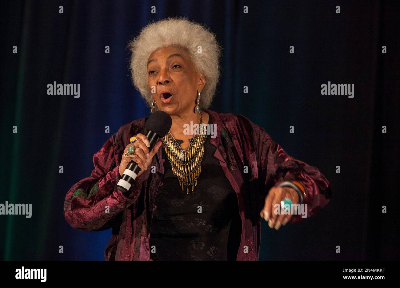 Actor Nichelle Nichols during the Creation Entertainment's Official ...