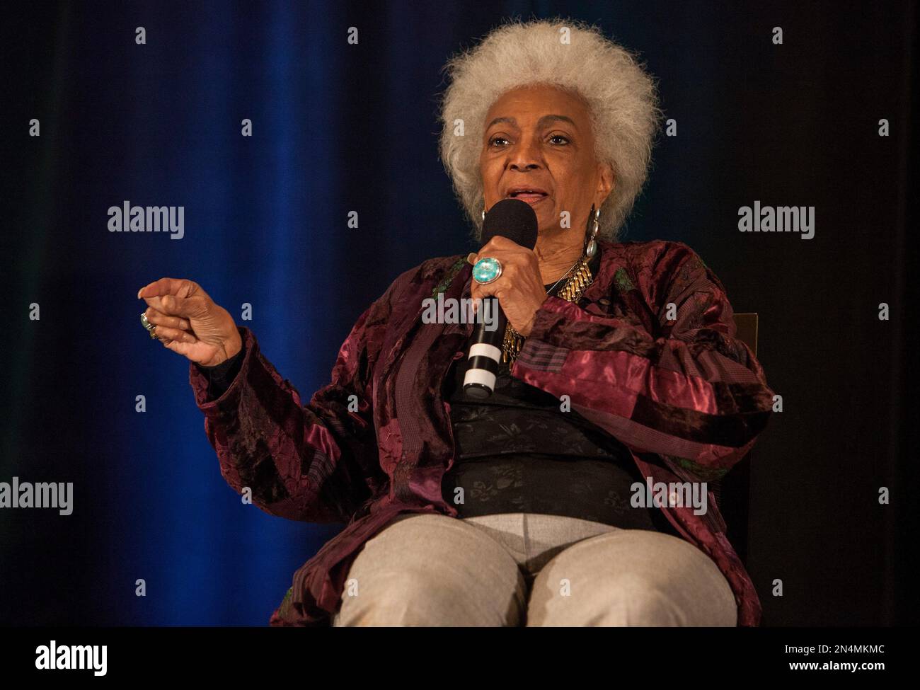 Actor Nichelle Nichols during the Creation Entertainment's Official ...