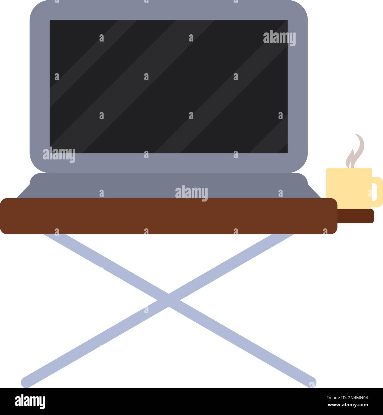 computer in table furniture Stock Vector Image & Art - Alamy