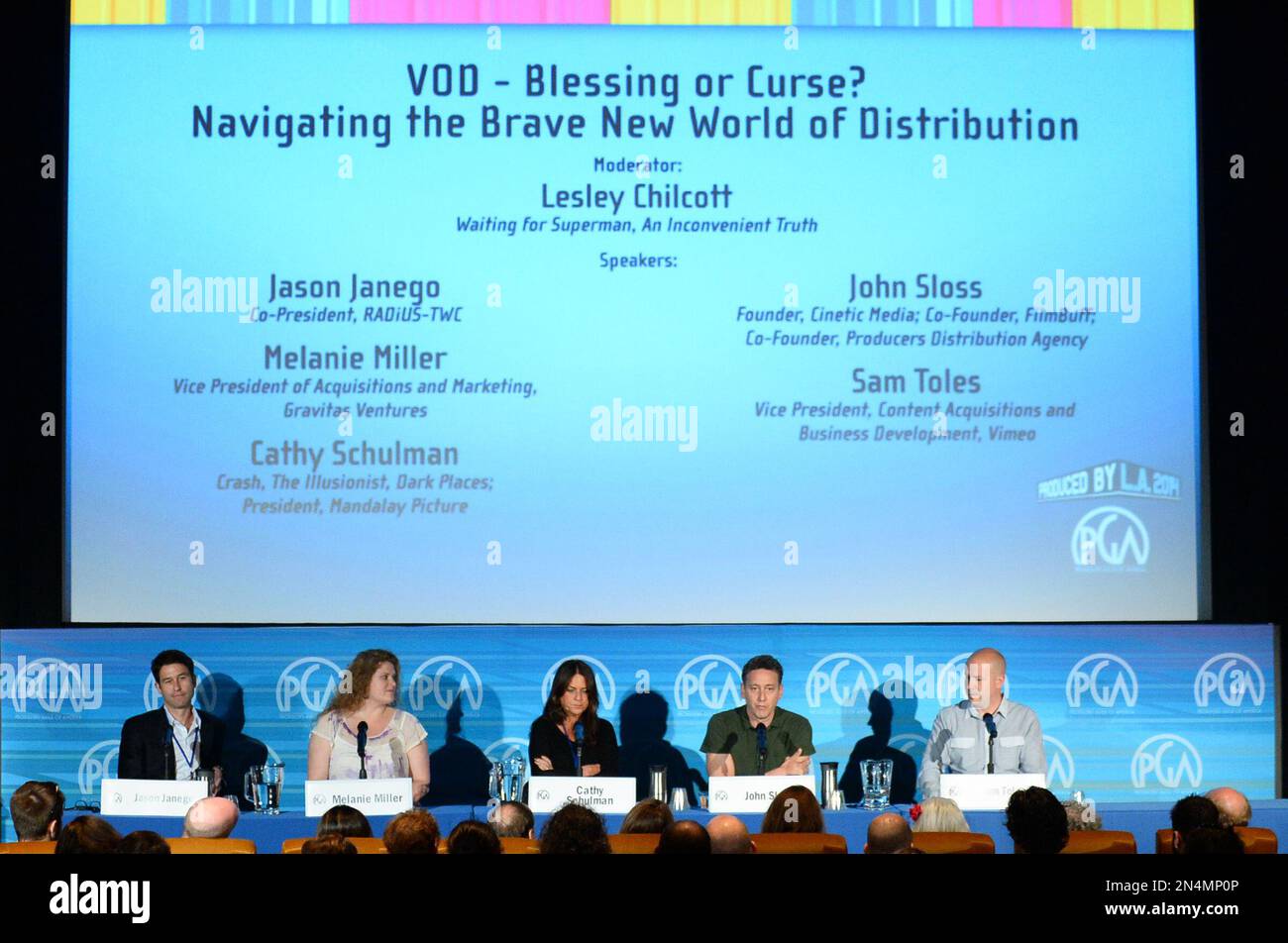 Jason Janego, and from left, Melanie Miller, Cathy Schulman, John Sloss ...