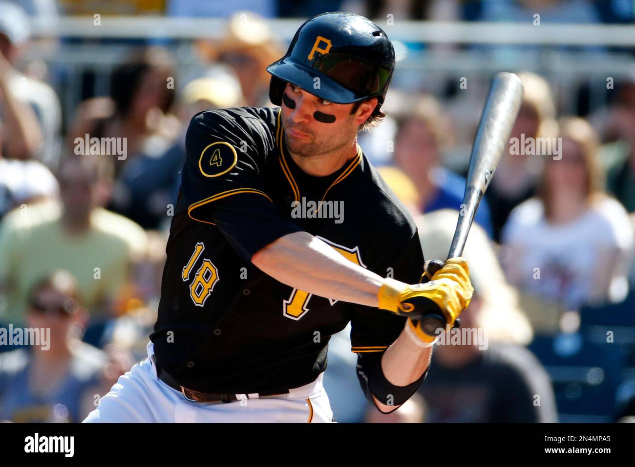 Pittsburgh Pirates' Neil Walker (18) bats during a baseball game ...
