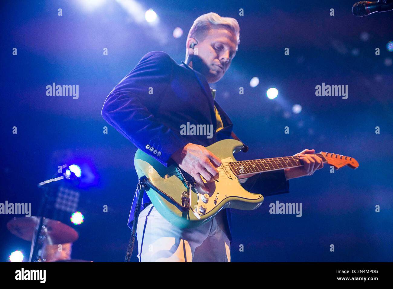 Chris Allen with Neon Trees performing as part of the Pop Psychology ...