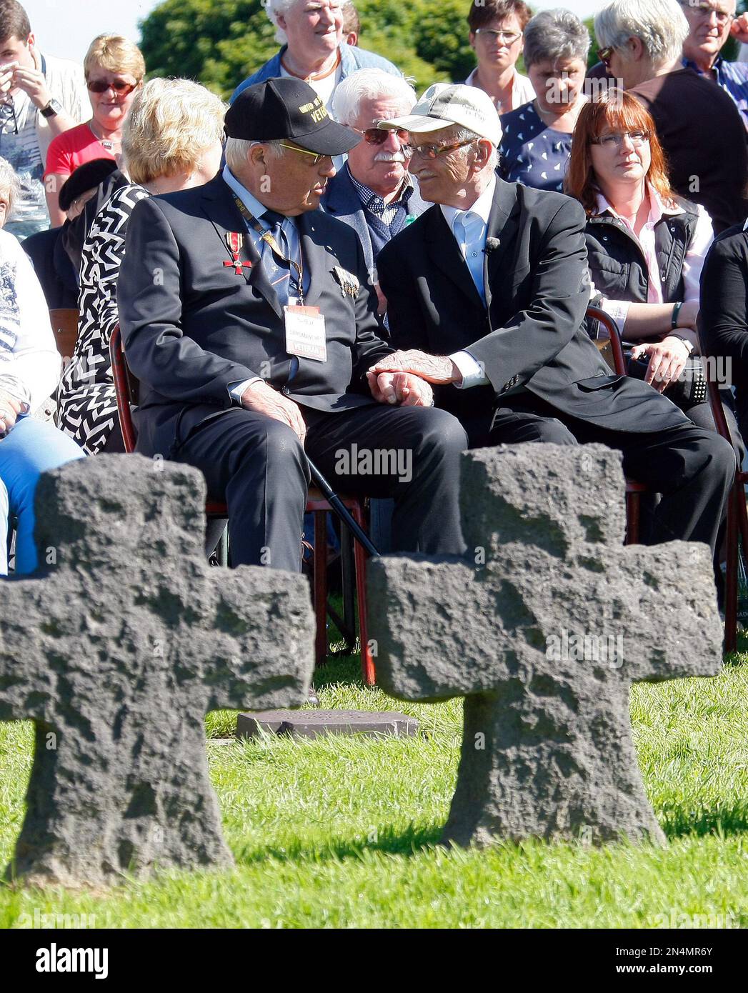 World War II German veteran Kurt Keller, right, of Homburg, Germany, 89 ...