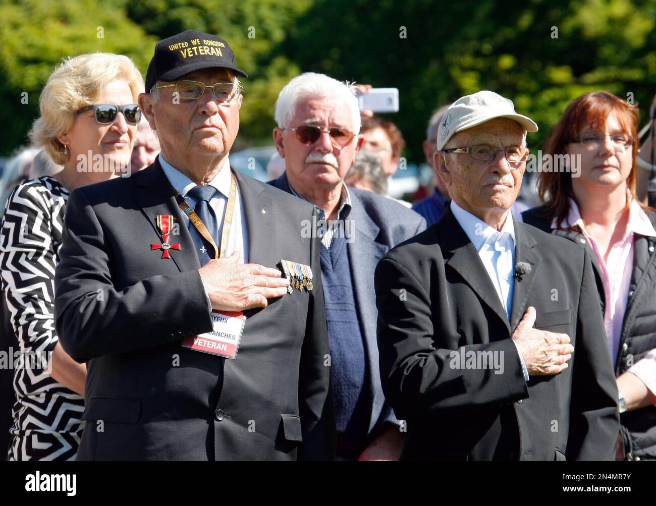 World War II German veteran Kurt Keller, right, of Homburg, Germany, 89 ...