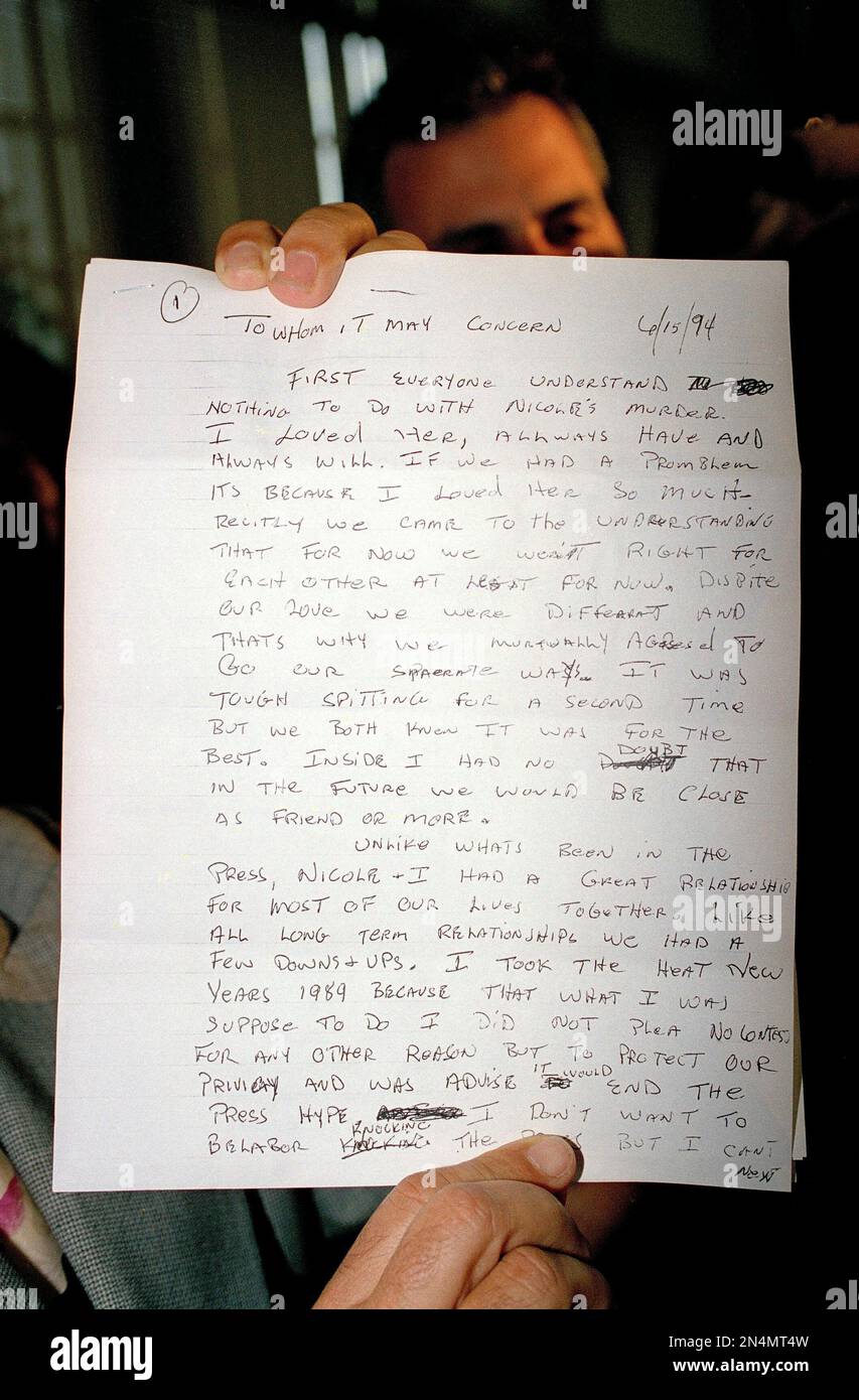 FILE - This June 17, 1994, file photo shows the first page of a four ...