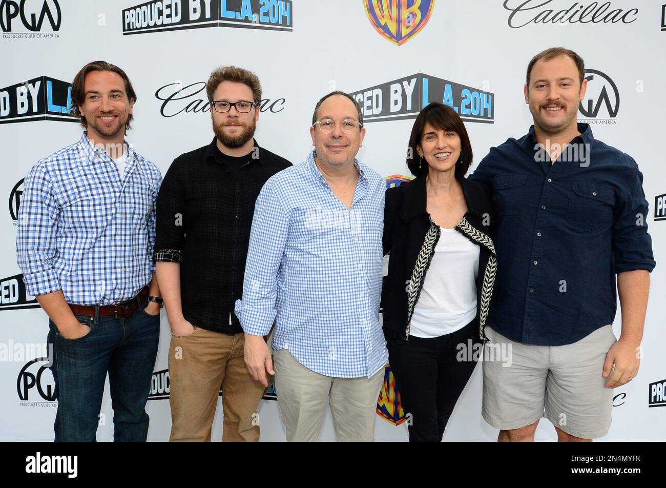 From left, James Weaver, Seth Rogen, Mark Gordon, Ruth Vitale, and Evan ...