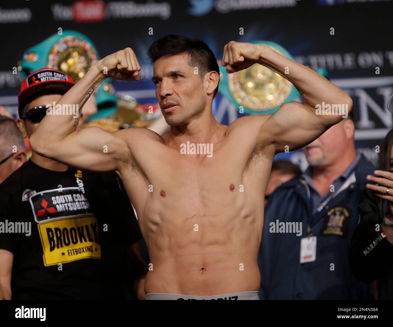 Boxer Sergio Martinez, of Argentina, poses for photographs after the ...