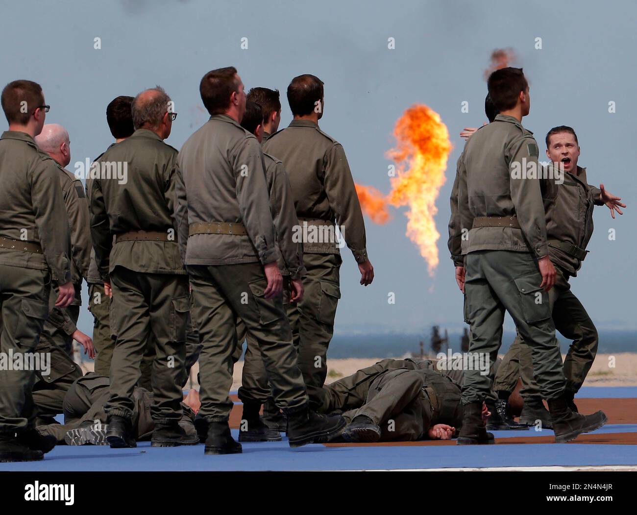 Actors perform as President Barack Obama watches the celebrations of ...