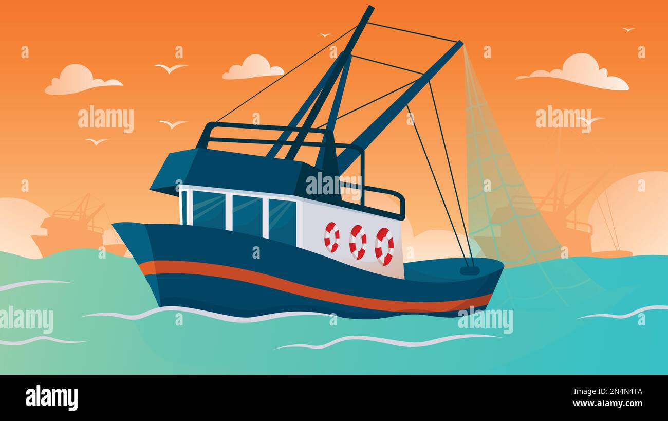 Catching fish concept Stock Vector Image & Art - Alamy