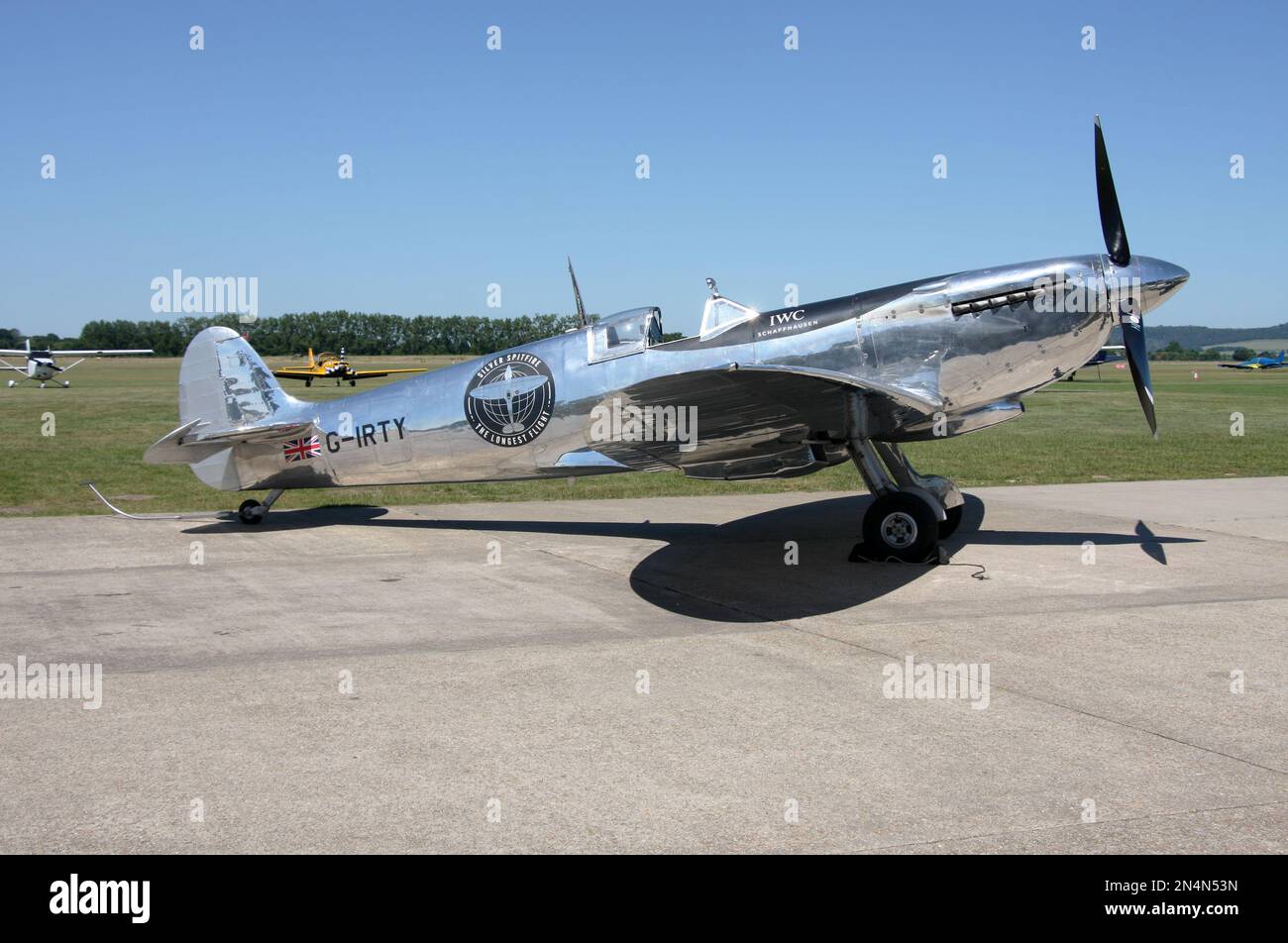 A Supermarine Spitfire Mk.IX at Goodwood Aerodrome West Sussex England ...