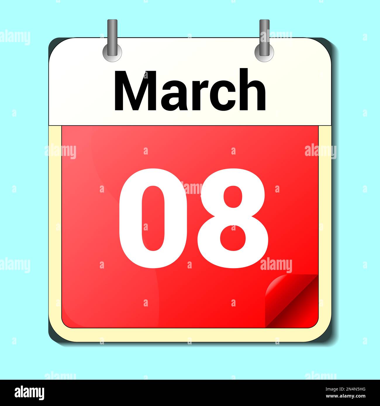 day on the calendar, vector image format, March 08 Stock Vector Image ...