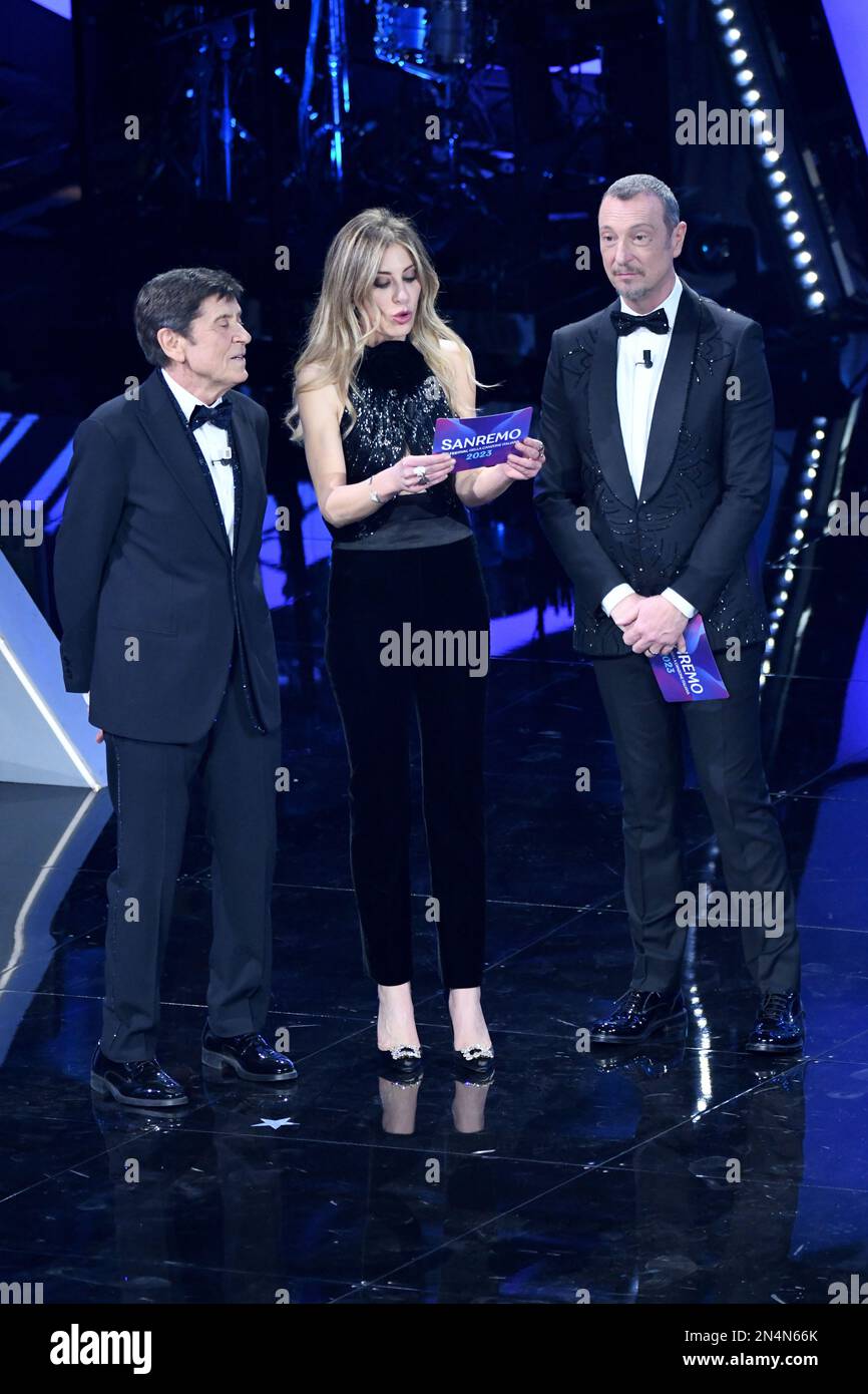 Sanremo, 73rd Italian Song Festival, Second Evening. Francesca Fagnani ...