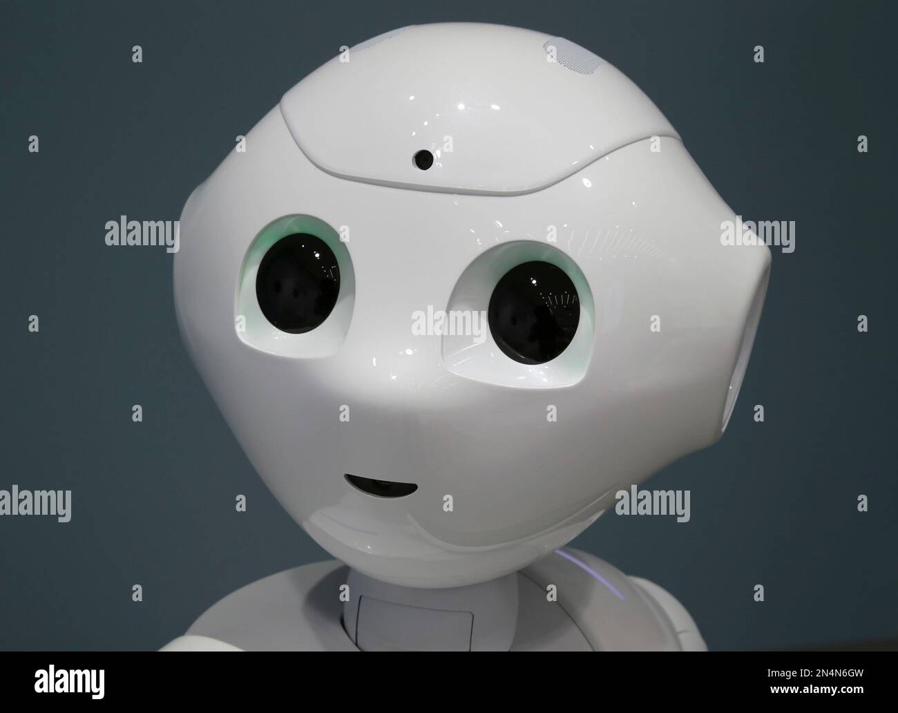 Humanoid Robot "Pepper" is displayed at SoftBank Mobile shop in Tokyo ...