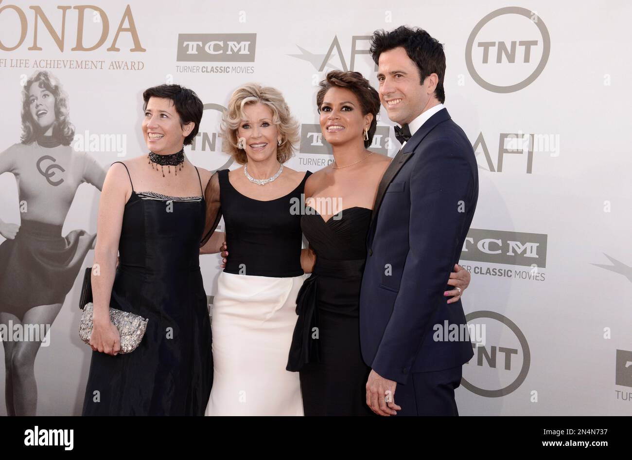 Vanessa Vadim and from left, Jane Fonda, Simone Bent and Troy Garity ...