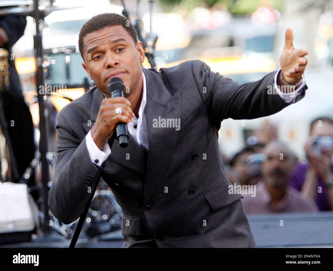 FILE - This July 8, 2009 file photo shows singer Maxwell performing on ...