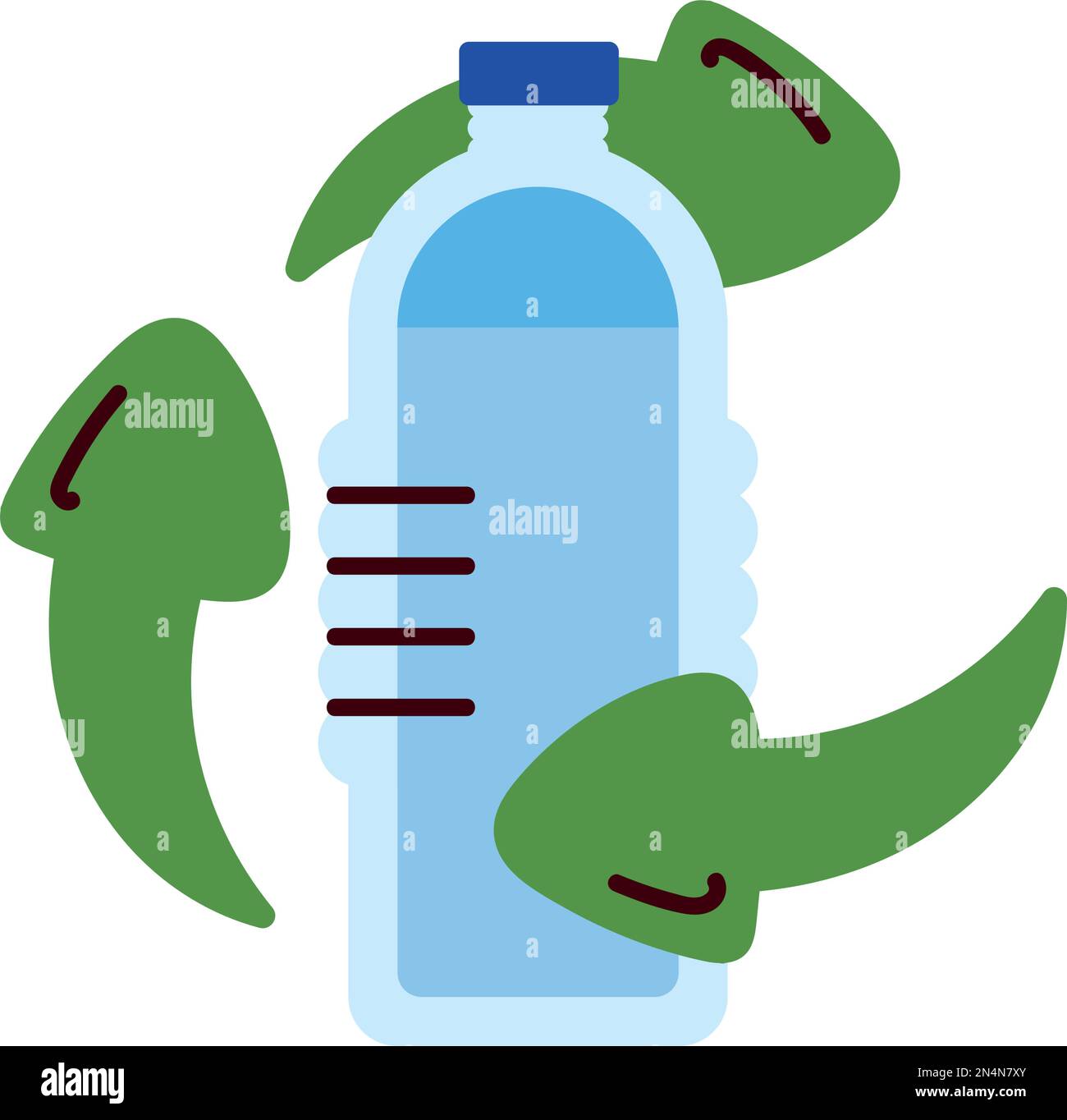 recycle arrows in bottle plastic icon Stock Vector Image & Art - Alamy