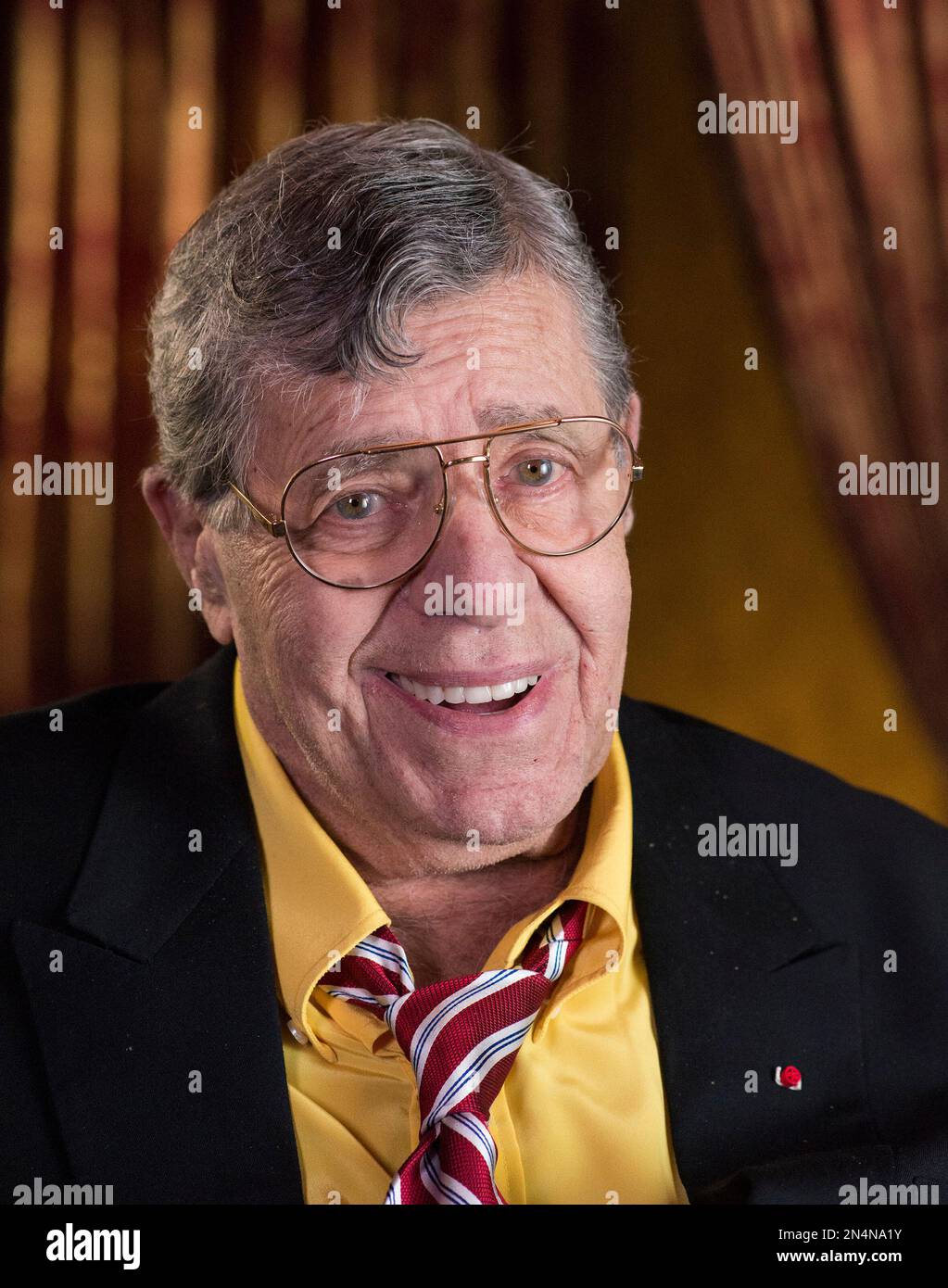 This April 14, 2014 photo shows actorr and comedian Jerry Lewis during ...