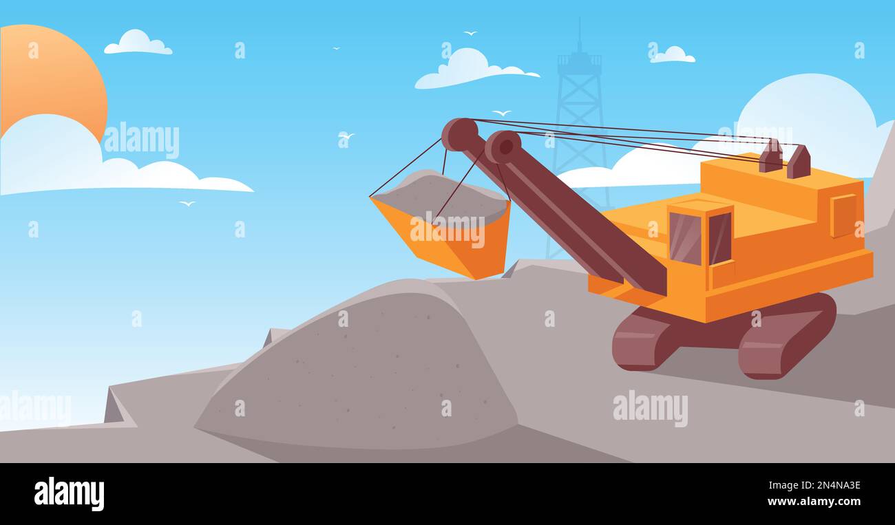 Stone quarry concept Stock Vector Image & Art - Alamy