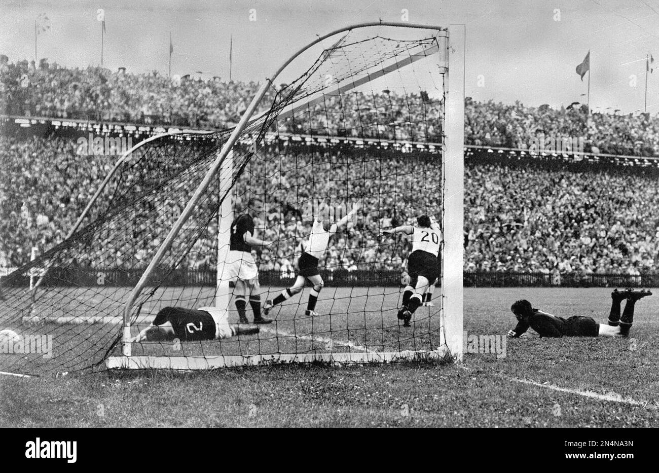 FILE - In this July 4, 1954 file photo, West Germany's Helmut Rahn ...