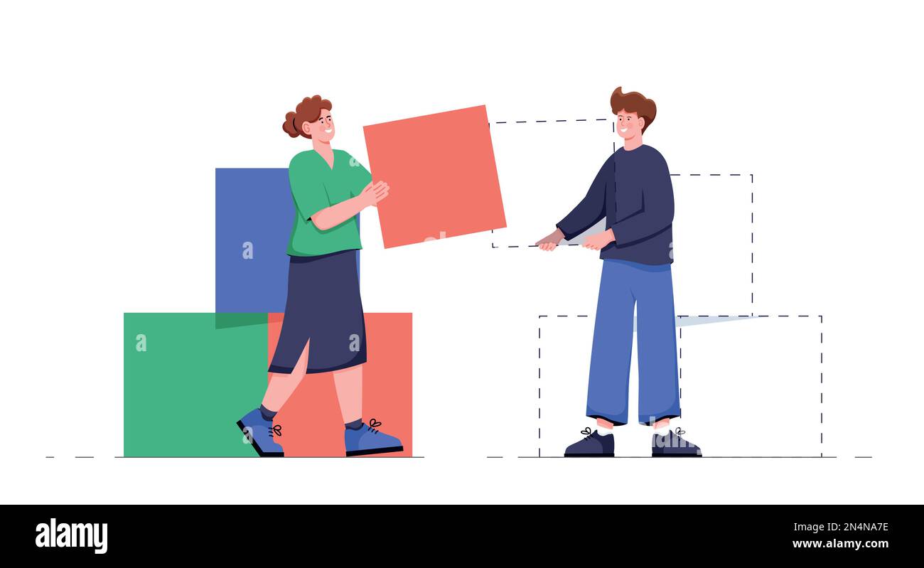 Teamwork unity concept joint Stock Vector Images - Alamy