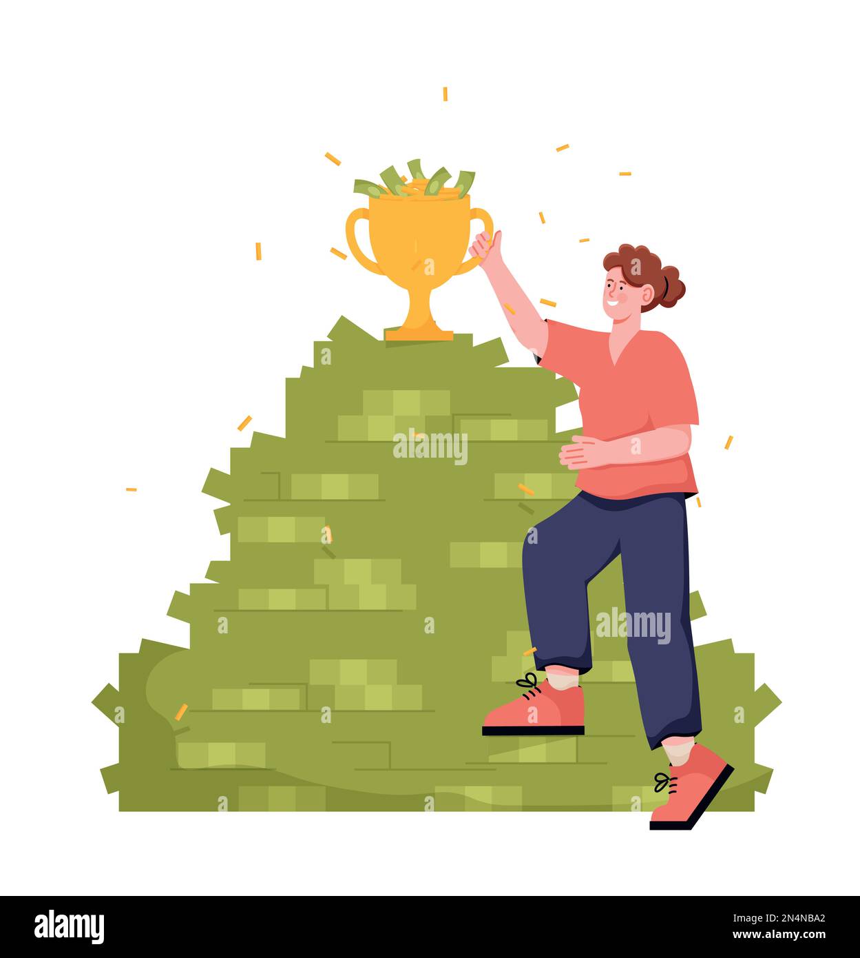 Rich woman cartoon hi-res stock photography and images - Alamy