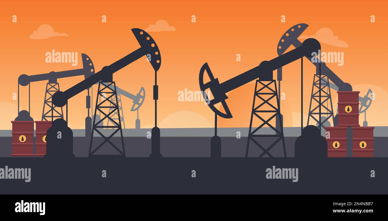 Oil well concept Stock Vector Image & Art - Alamy