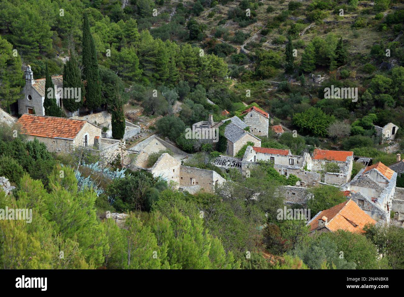 Malo Grablje, Little Grablje, ghost village, abandoned village on Hvar ...