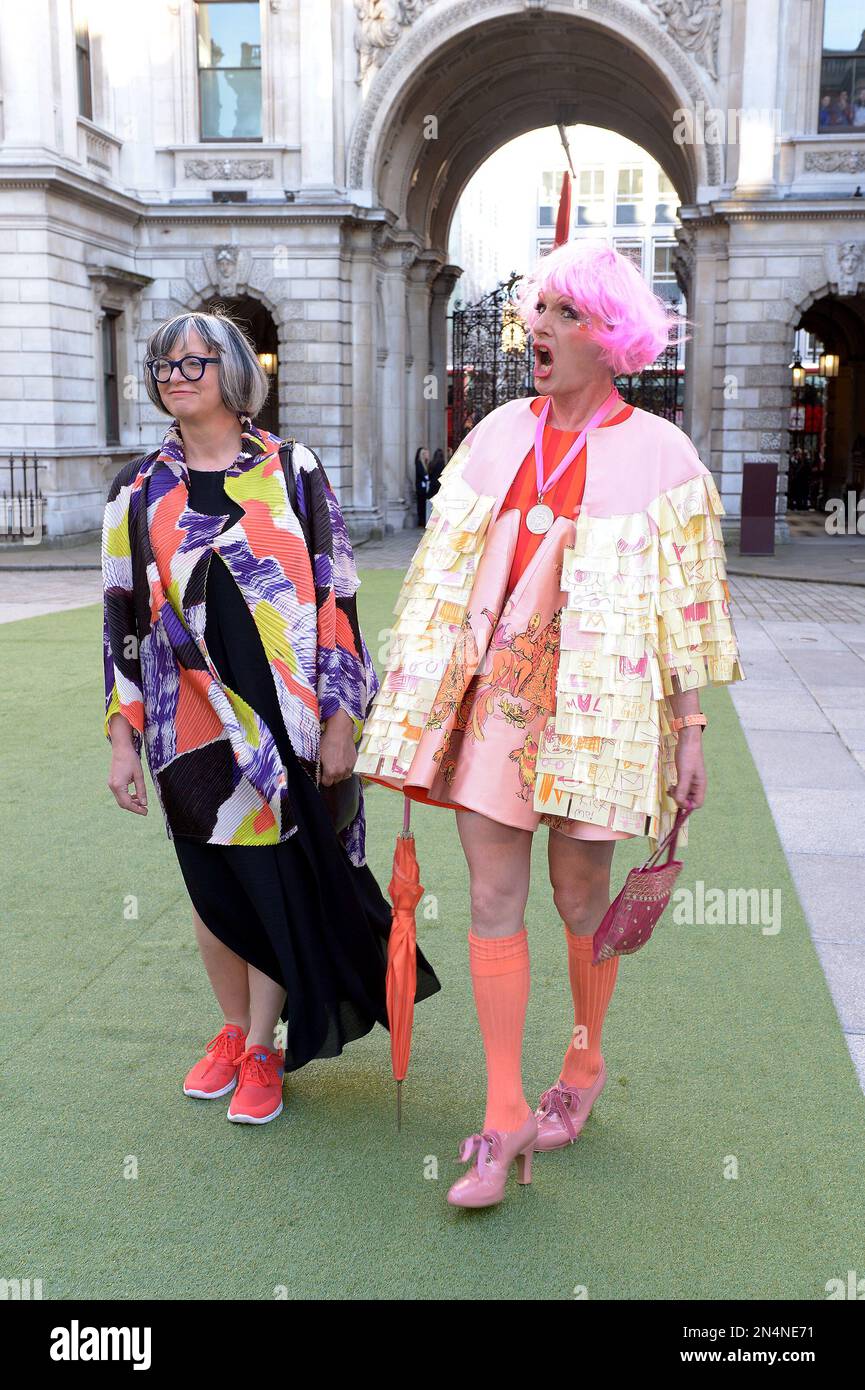 Philippa Perry and artist Grayson Perry attend the Royal Academy Summer ...