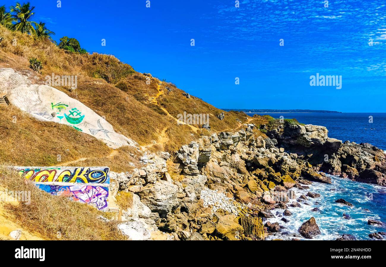 Beautiful rocks cliffs stones and boulders and huge big surfer waves ...