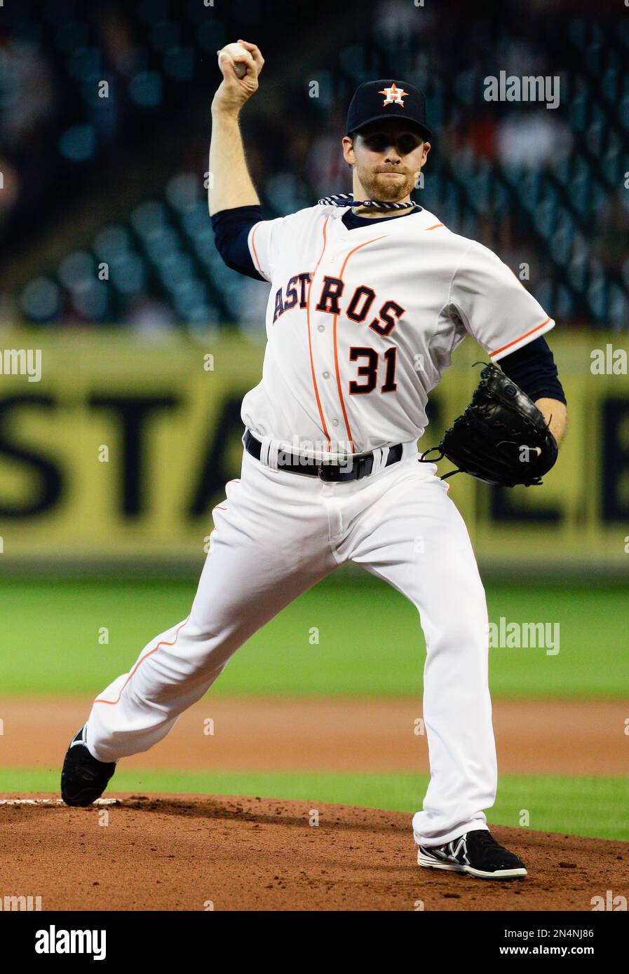 Houston Astros starting pitcher Collin McHugh throws in the first ...