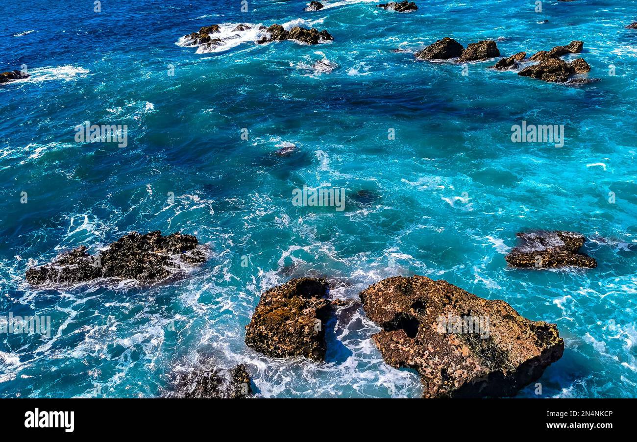Beautiful rocks cliffs stones and boulders and huge big surfer waves ...