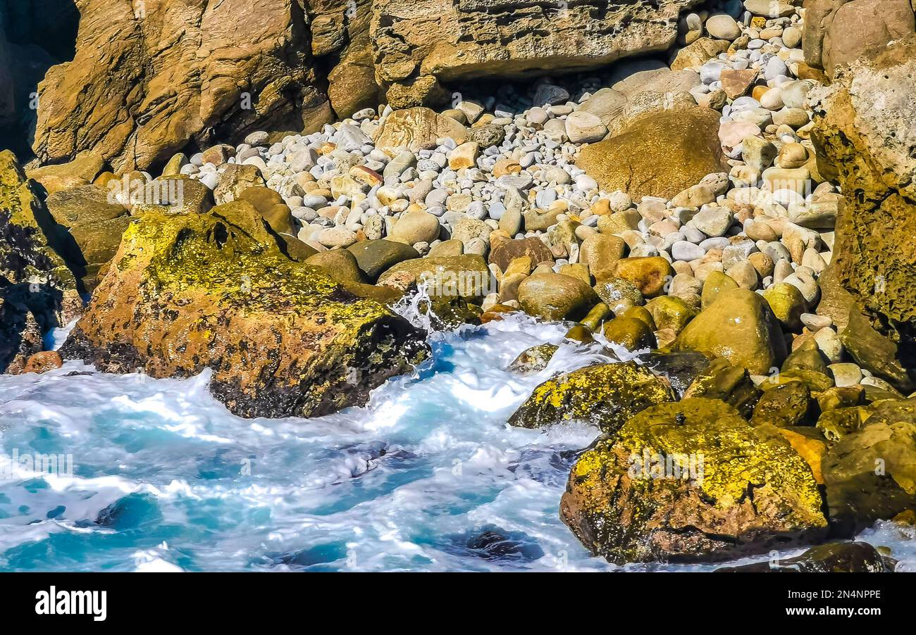 Beautiful rocks cliffs stones and boulders and huge big surfer waves ...